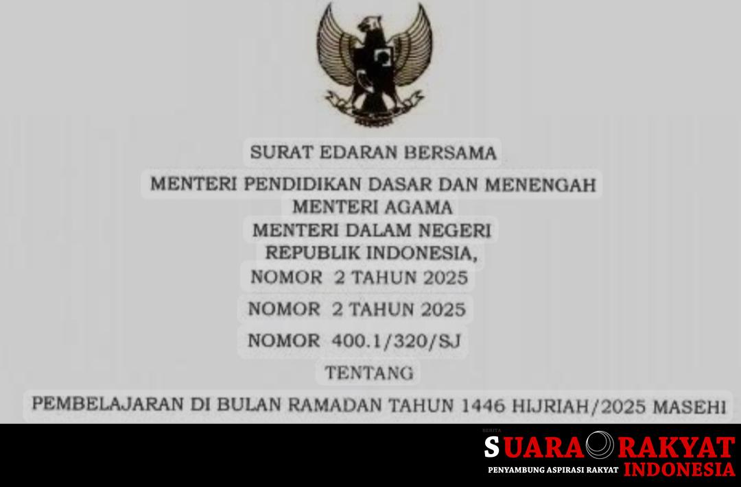 Pemerintah Keluarkan Edaran SKB Tiga Menteri, Pembelajaran Selama Ramadan 1446 H - Berita ...